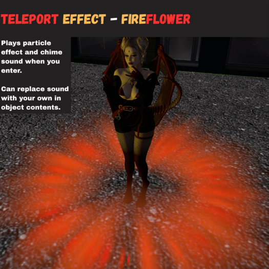 Second Life Marketplace - [Cas Designs] Teleport Effect - Fireflower